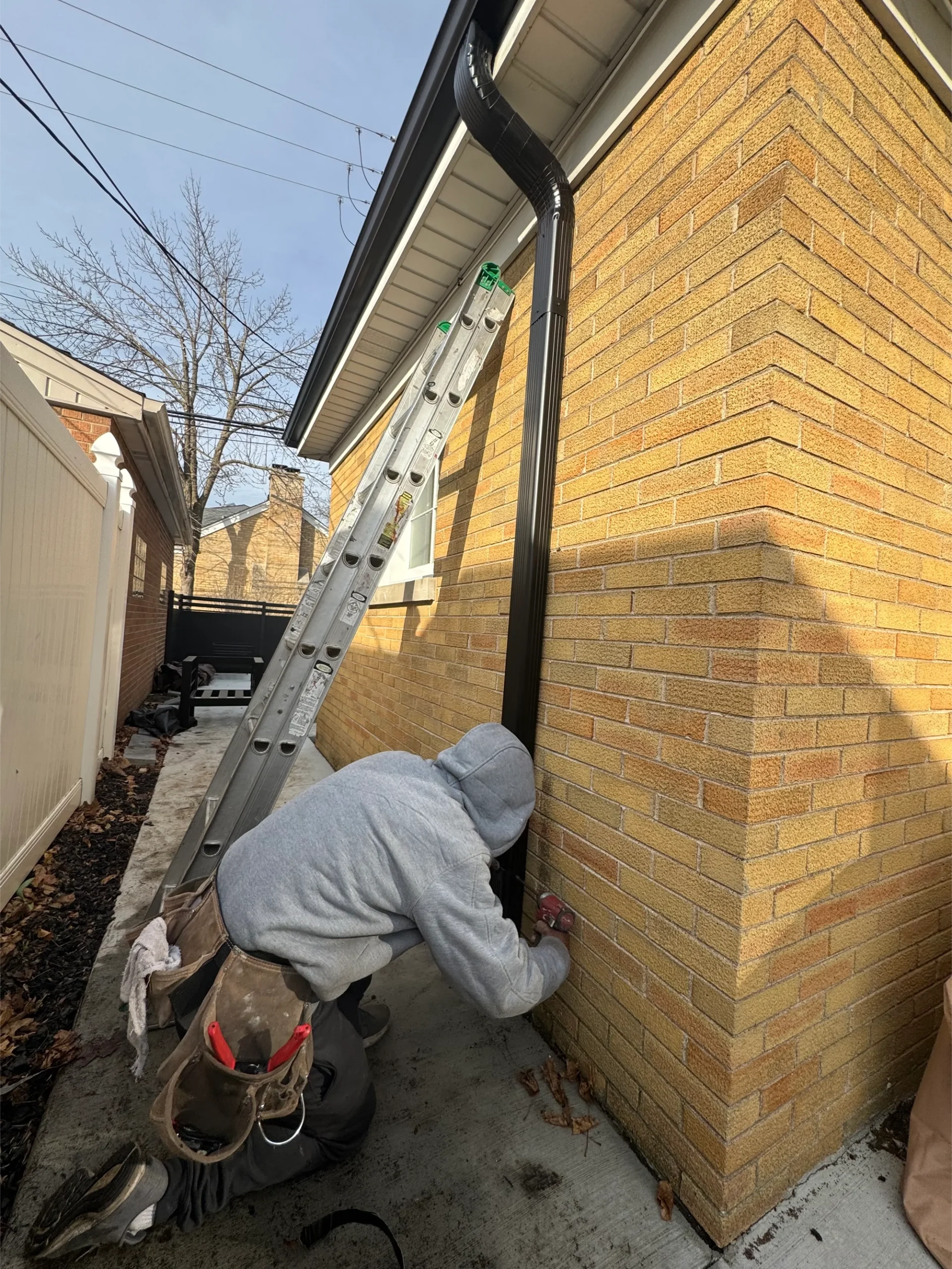 Downspout Repair - Gutters Services in Chicago. IL